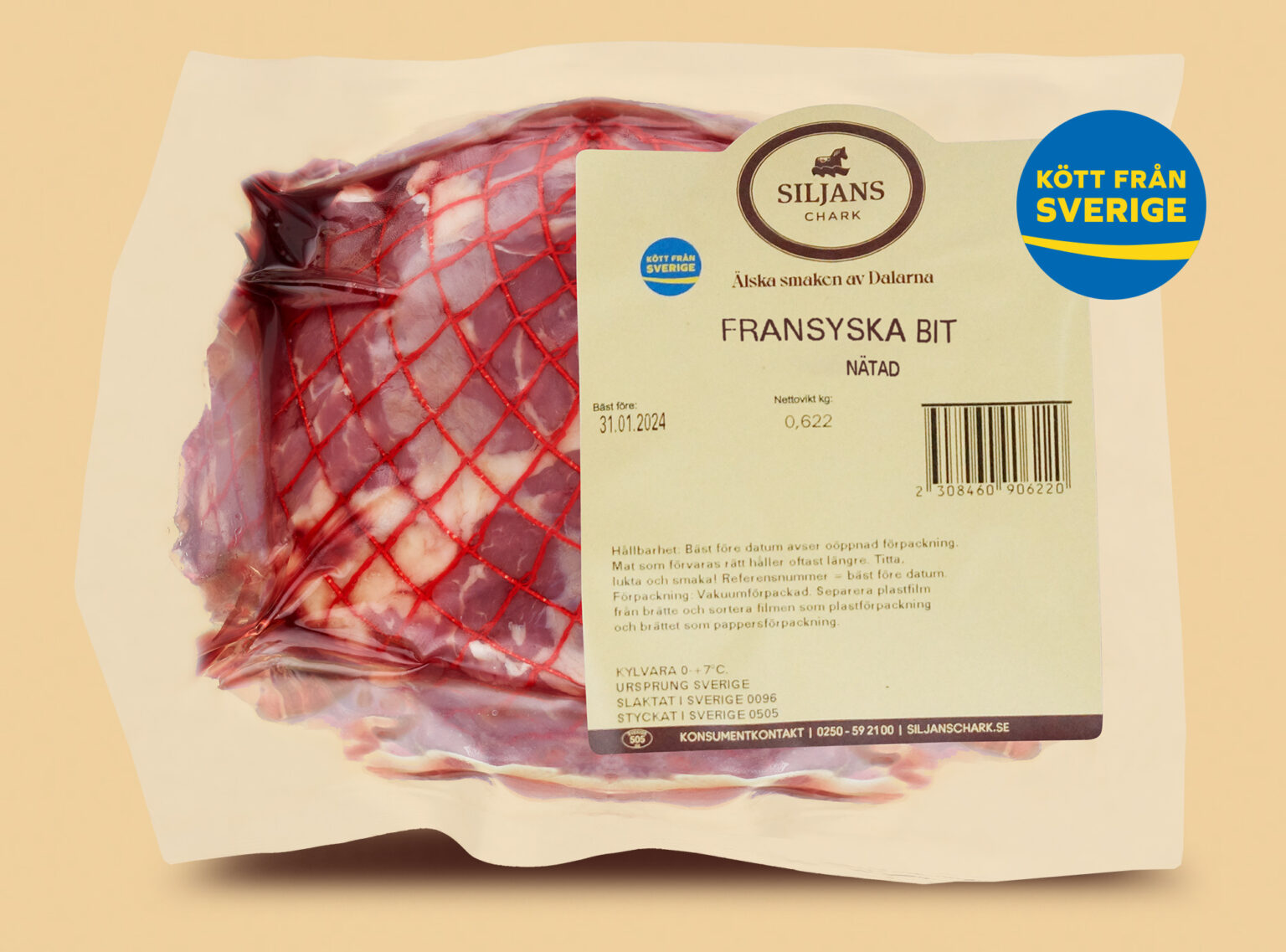 Nötstek av fransyska, nätad - Siljans Chark